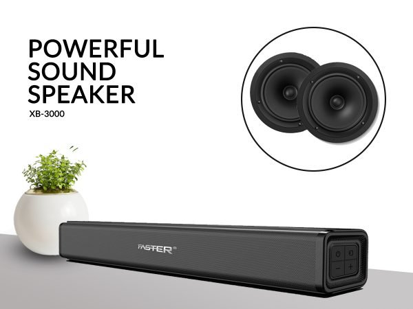 Faster XB-3000 30W Bluetooth SoundBar Speaker With Optical Connectivity ...