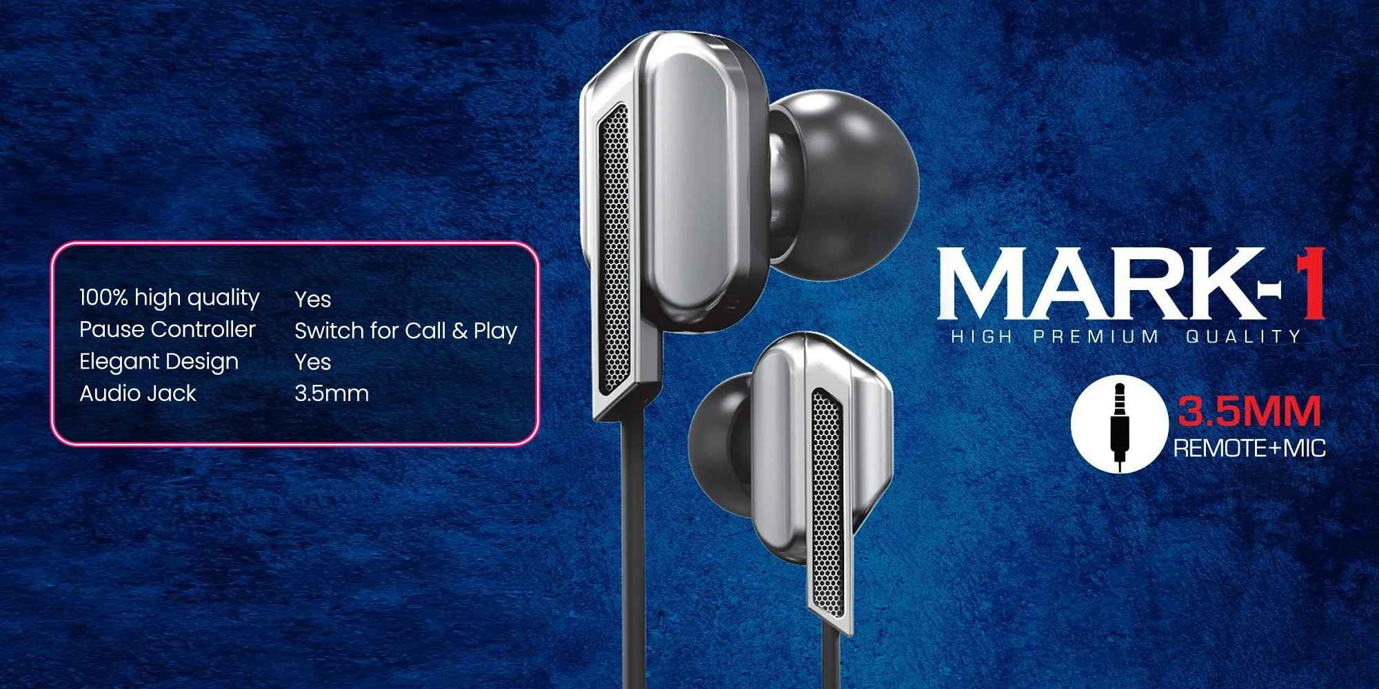 Audionic Mark-1 Earphone - High Quality Handsfree